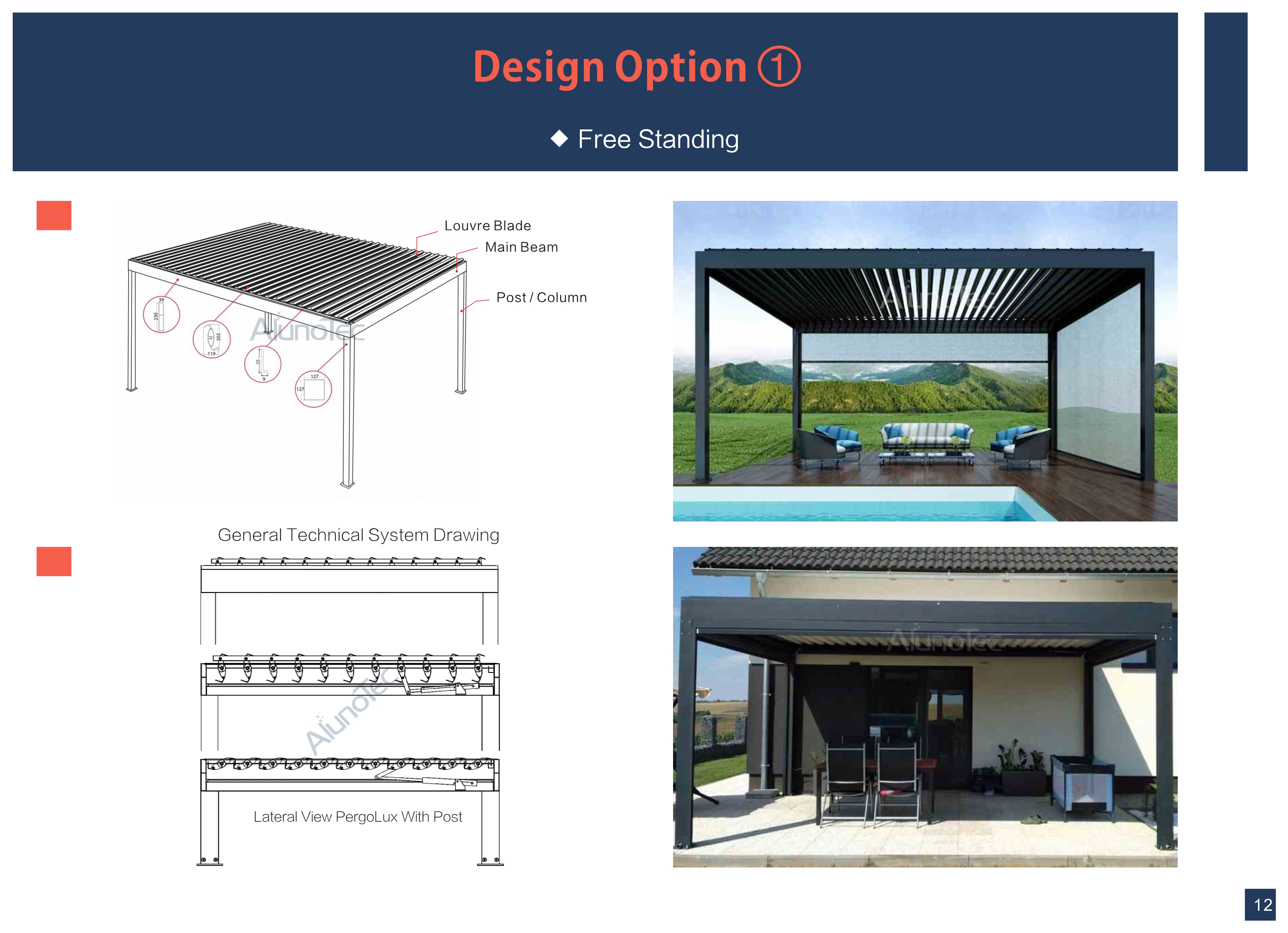 Gallery Detail - Aluminum Pergola-AlunoTec