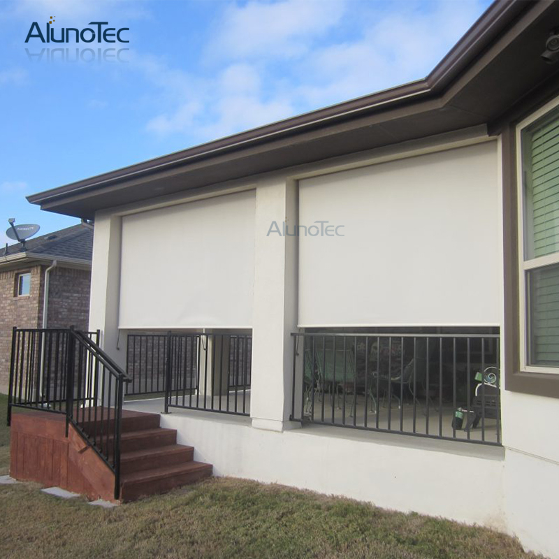 Customed Motorized Outdoor Patio Screens Zip Track Windproof Roller ...