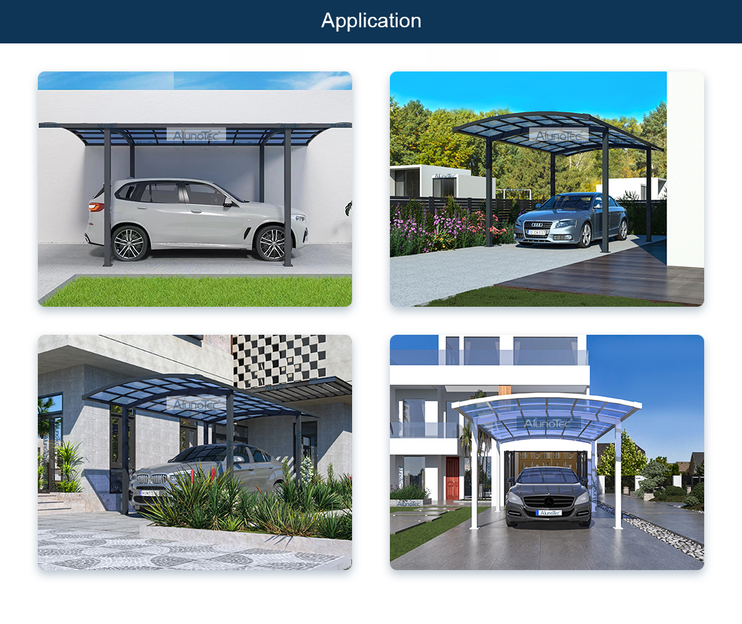 AlunoTec Strong Wind Resistance Roof Outdoor Carport Shelter Sun Shade ...