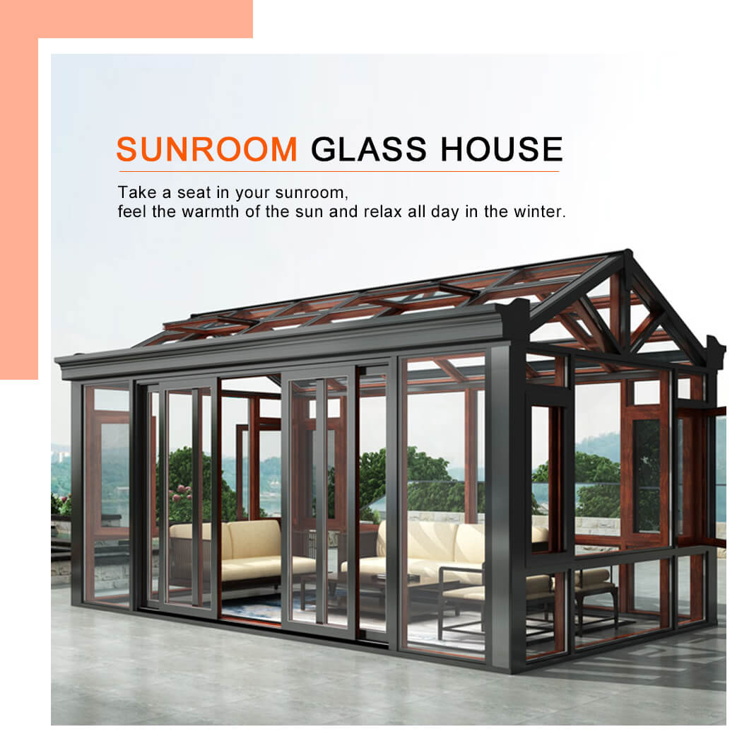 Easy Assembly Garden Aluminum Enclosures Gray Clear Glass Sun Room ...