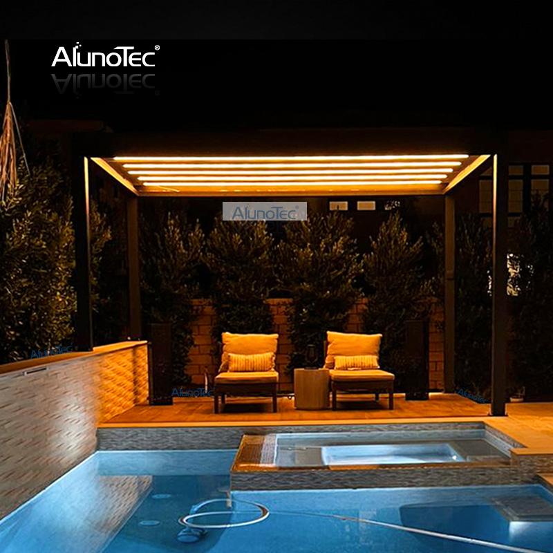AlunoTec 12x12 Awnings Louver Pergola Deck Solarium - Buy screen ...