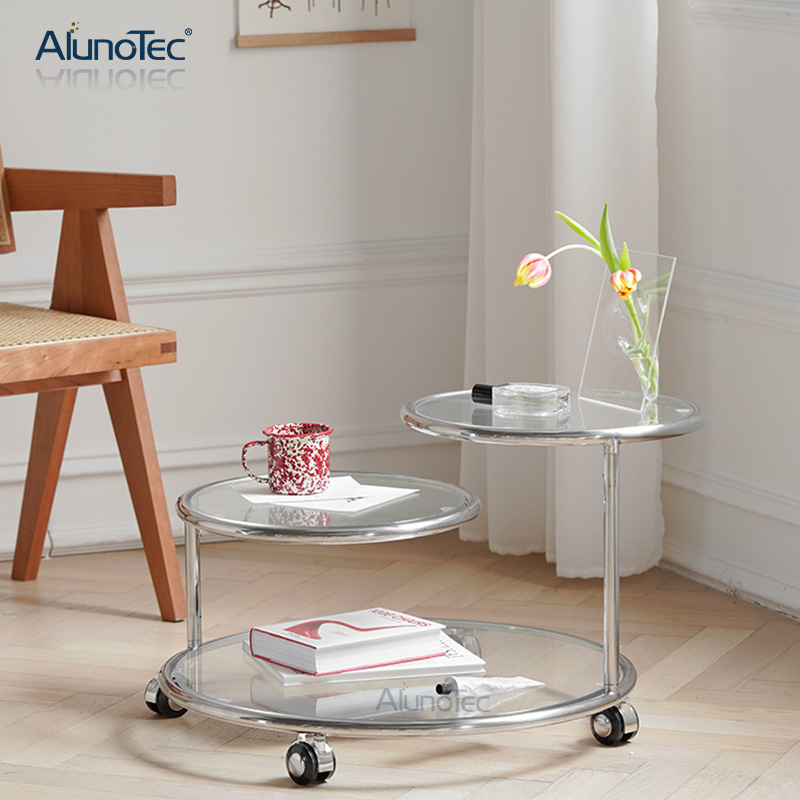 Modern Dseign Home Round Movable Side Table Rotating Coffee Table - Buy ...